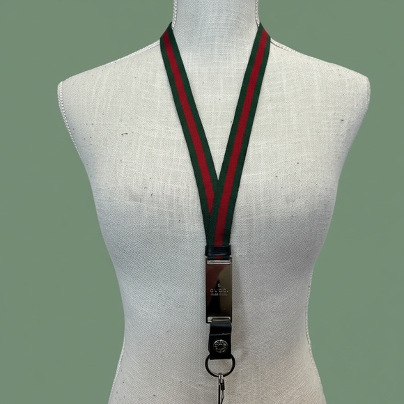 Gucci | Accessories | Gucci Black And Red Stripe Key Strap | Poshmark